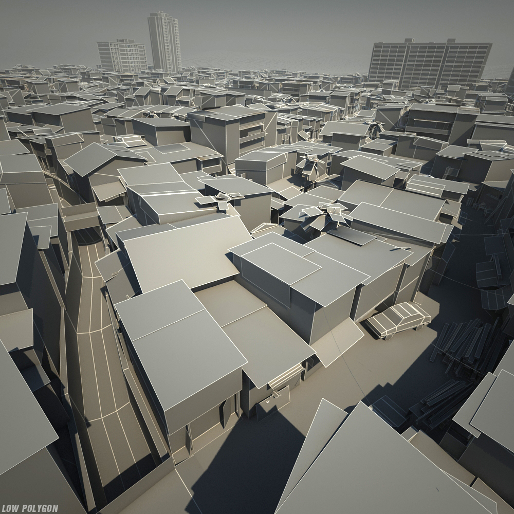 3d slum city model