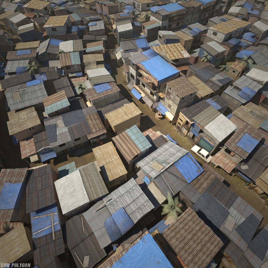 3d slum city model