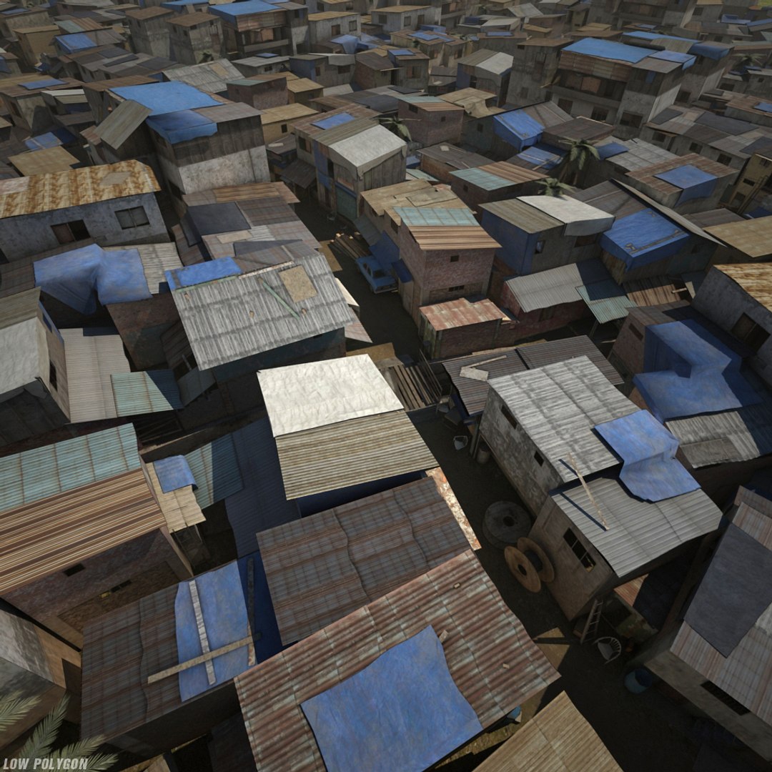3d slum city model