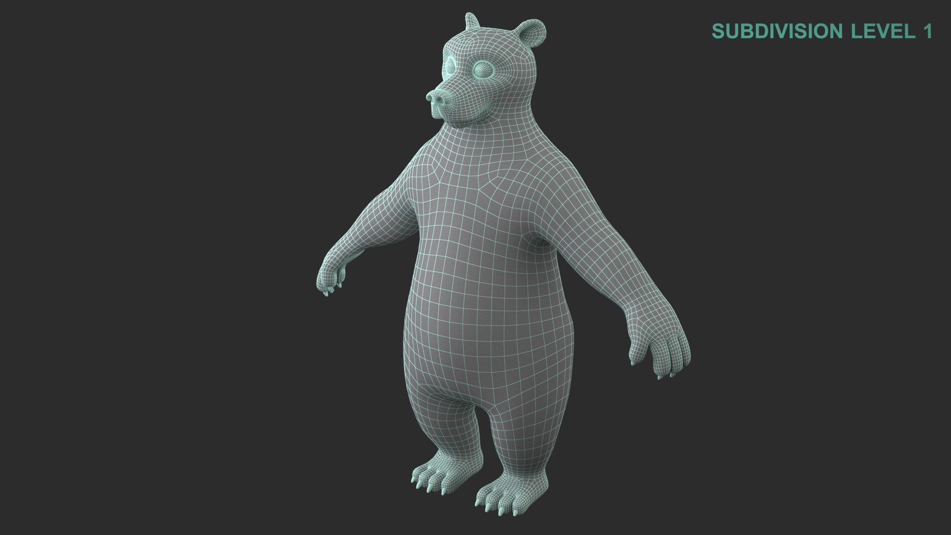 Cartoon Bear Character 3D Model - TurboSquid 2107134