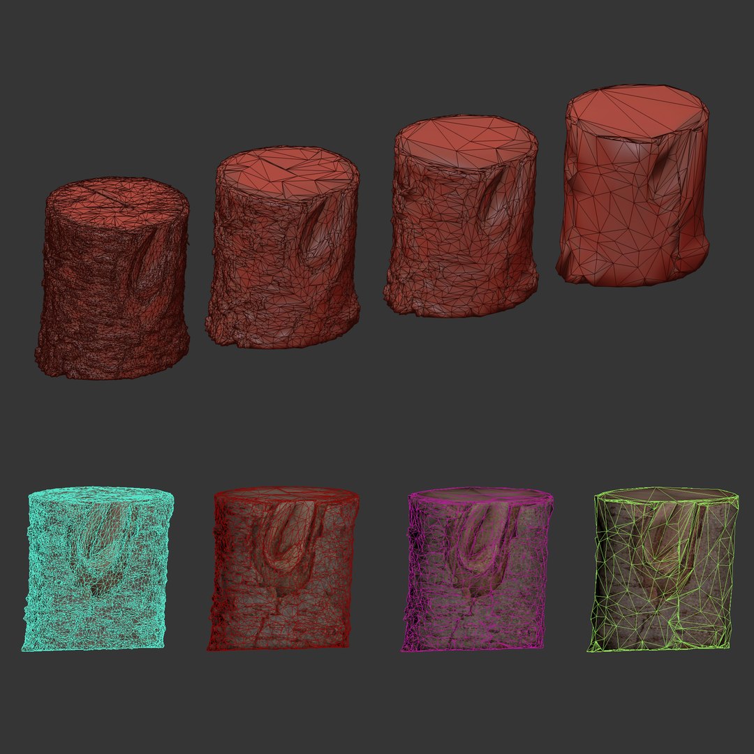 3D Scanned Tree Log Realistic Model With LOD Vol 01 3D - TurboSquid 2412696