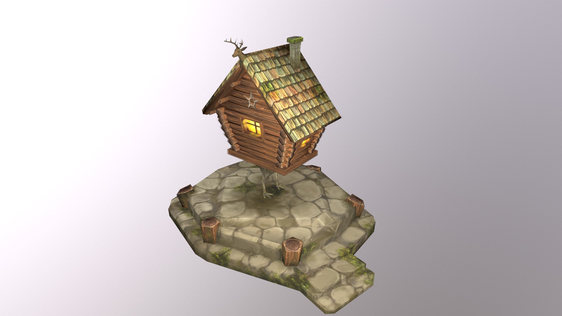 Witch House Low Poly 3D Model - TurboSquid 2201239