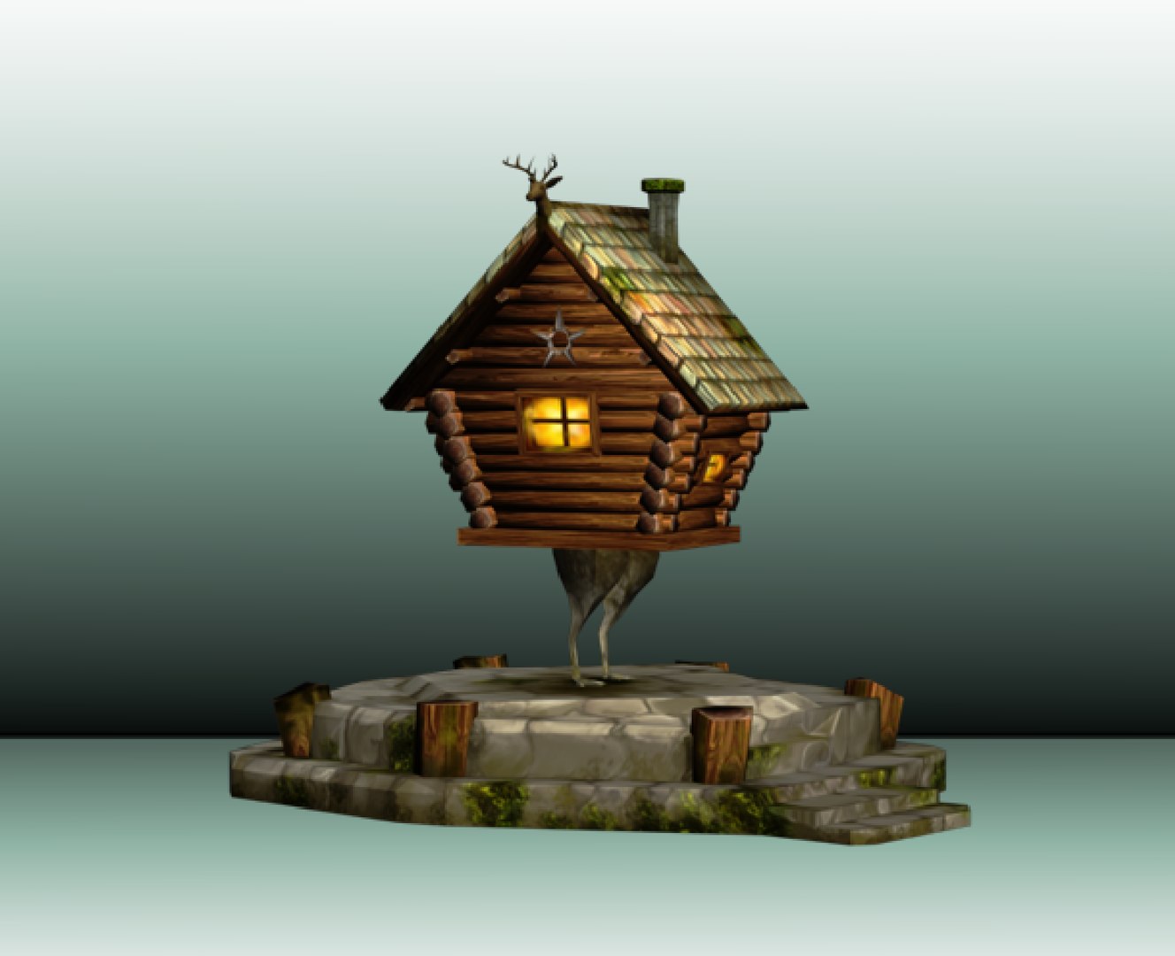 Witch House Low Poly 3D Model - TurboSquid 2201239