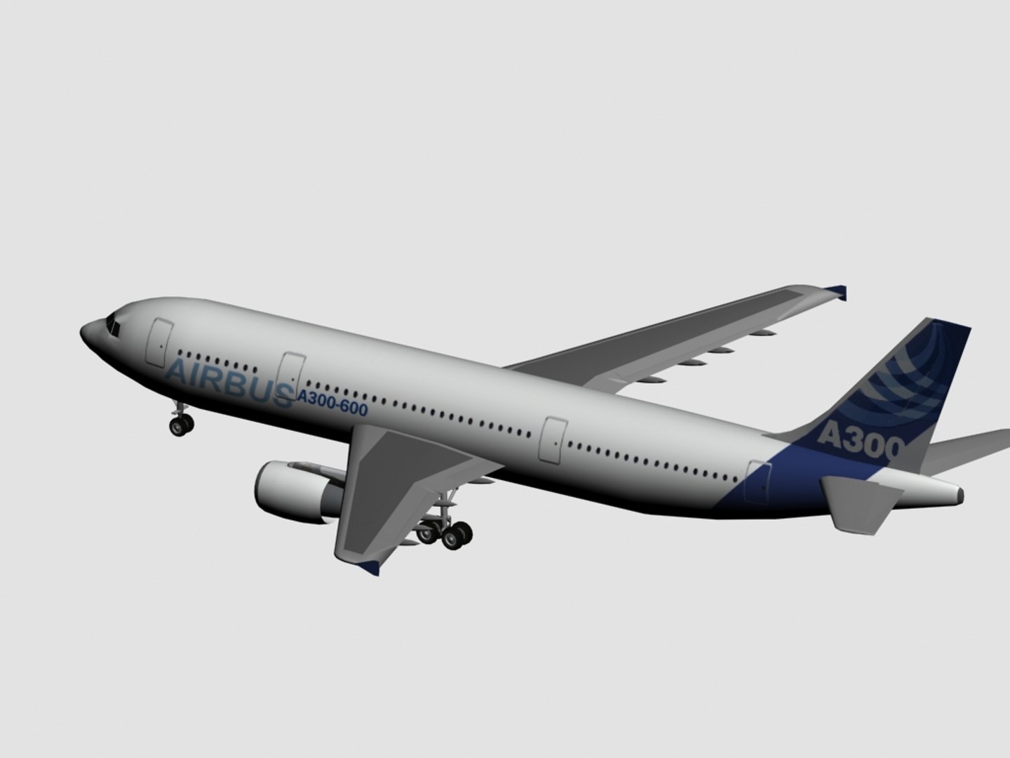 airbus a300-600 3d max