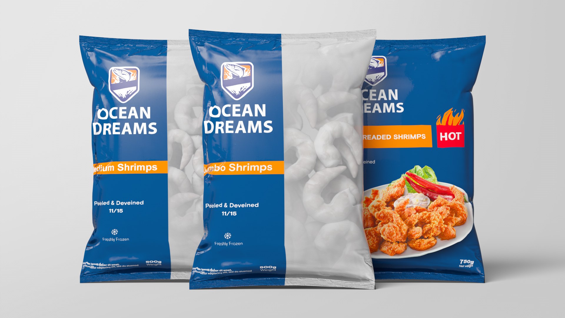 Frozen Shrimps Package Bags 3D Model 3D Model - TurboSquid 2275520