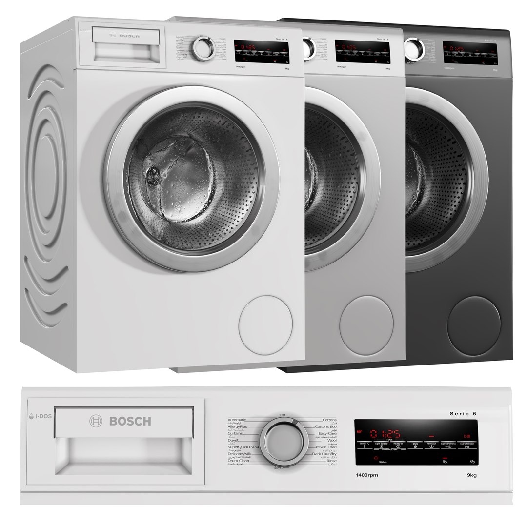 Bosch Washing Machine model - TurboSquid 1818541