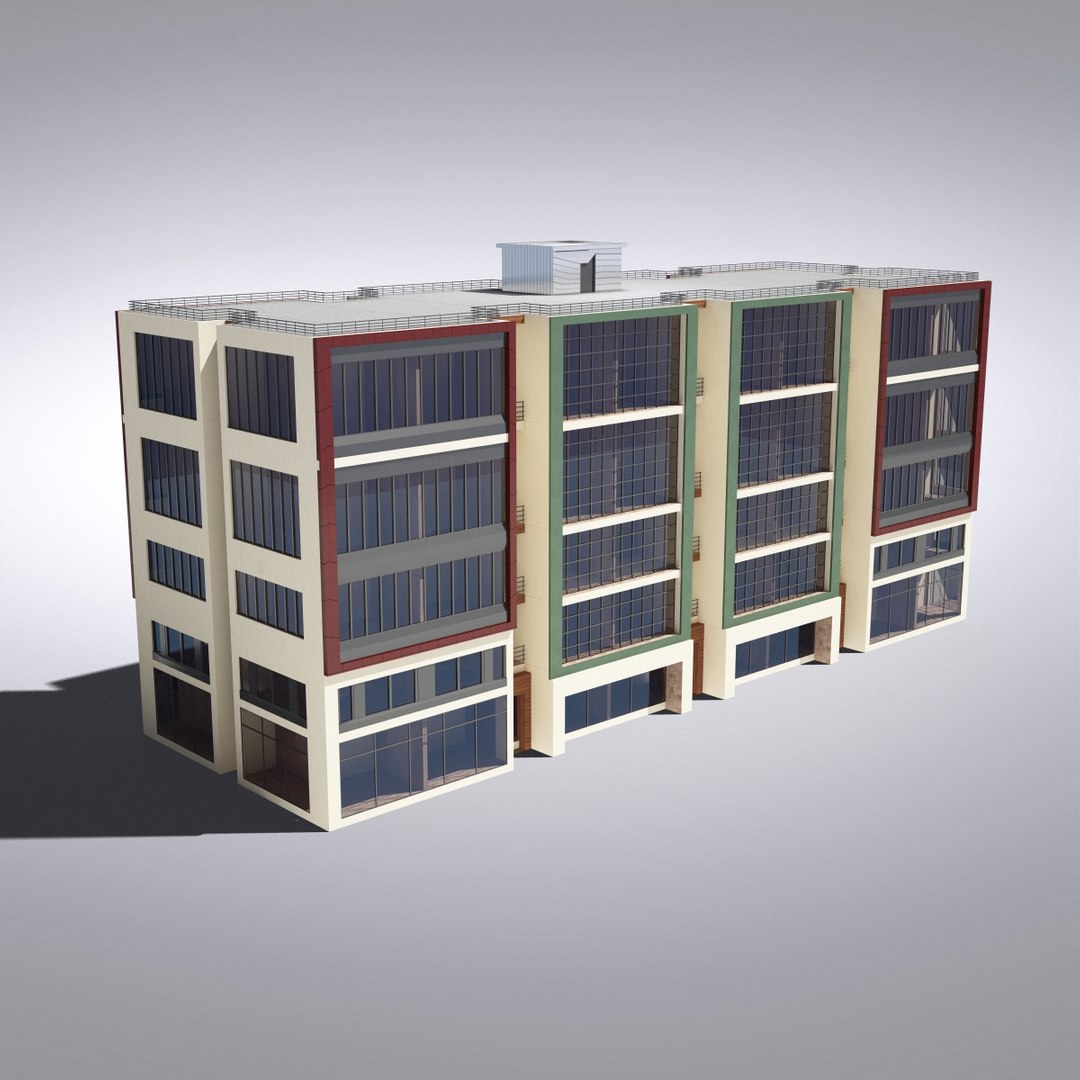 modern generic building 3d model