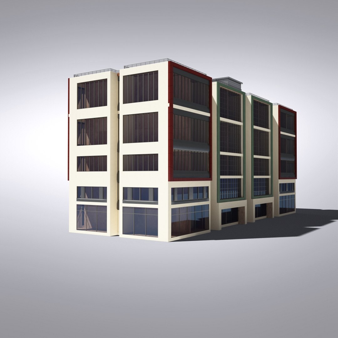 modern generic building 3d model
