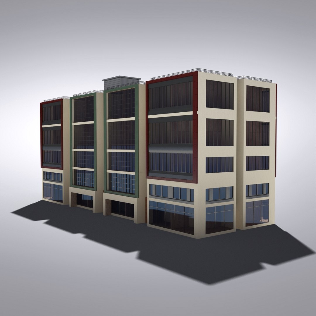 modern generic building 3d model