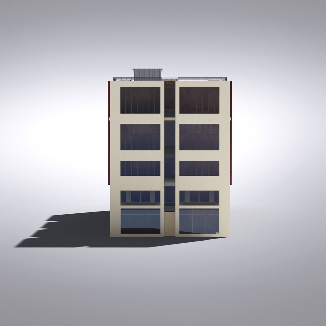 modern generic building 3d model