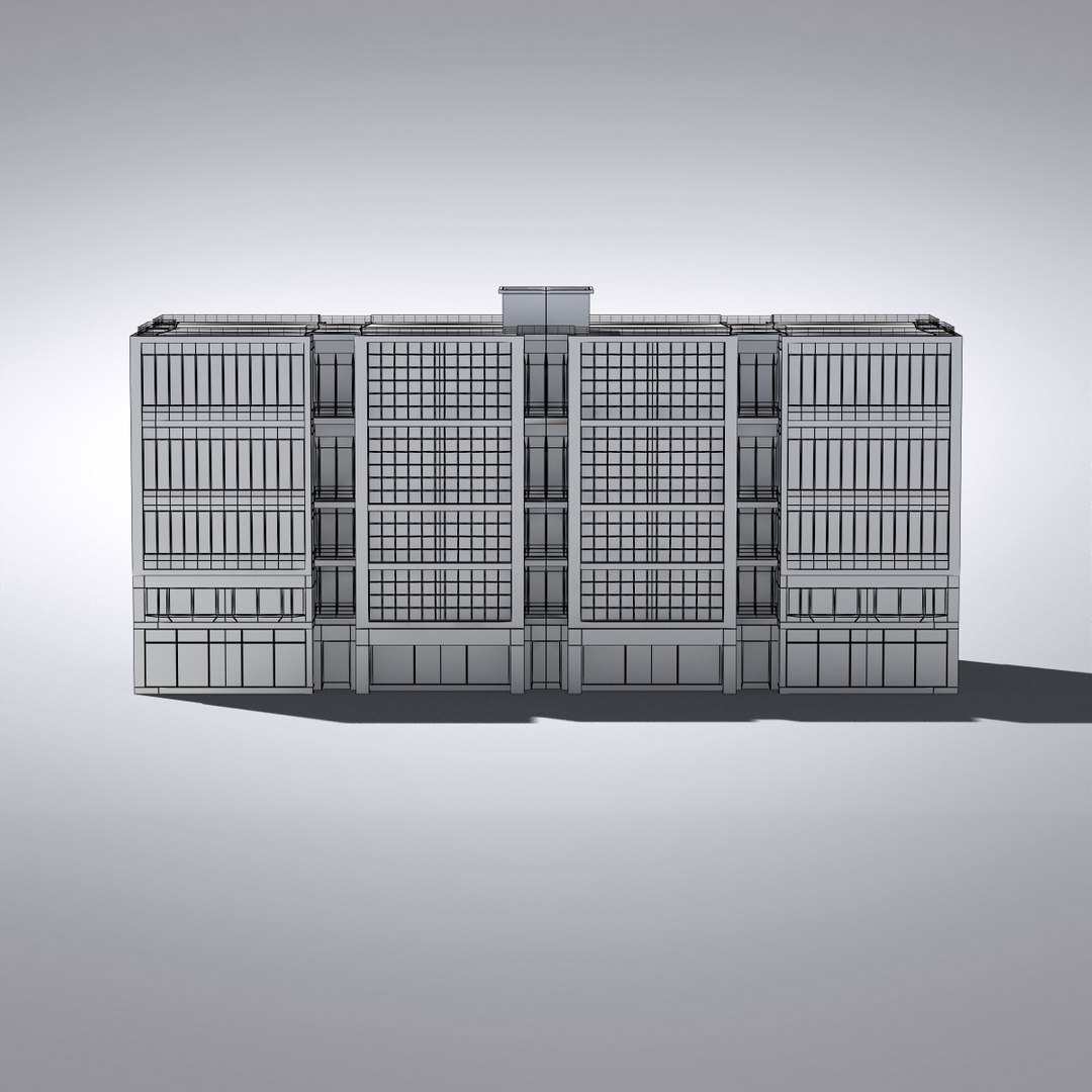 modern generic building 3d model