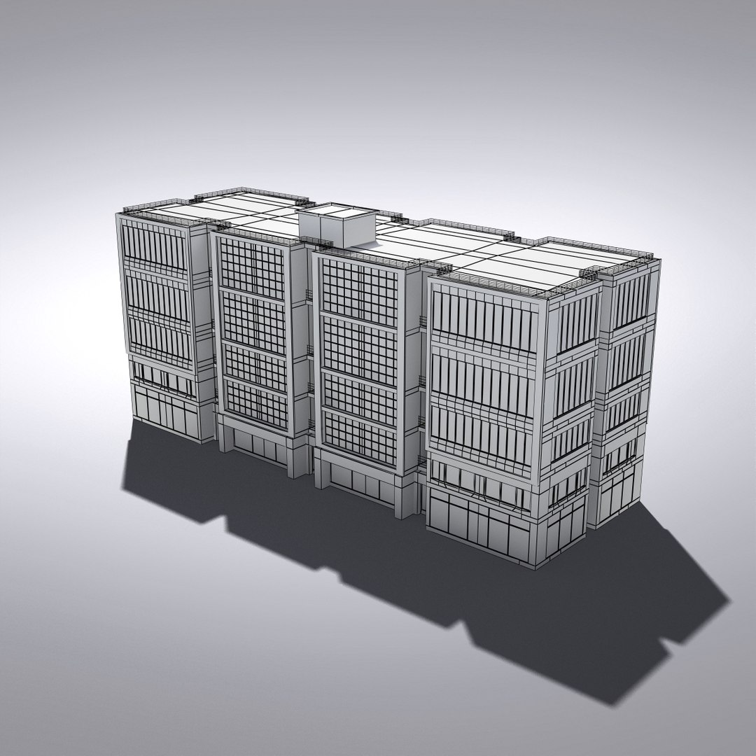 modern generic building 3d model