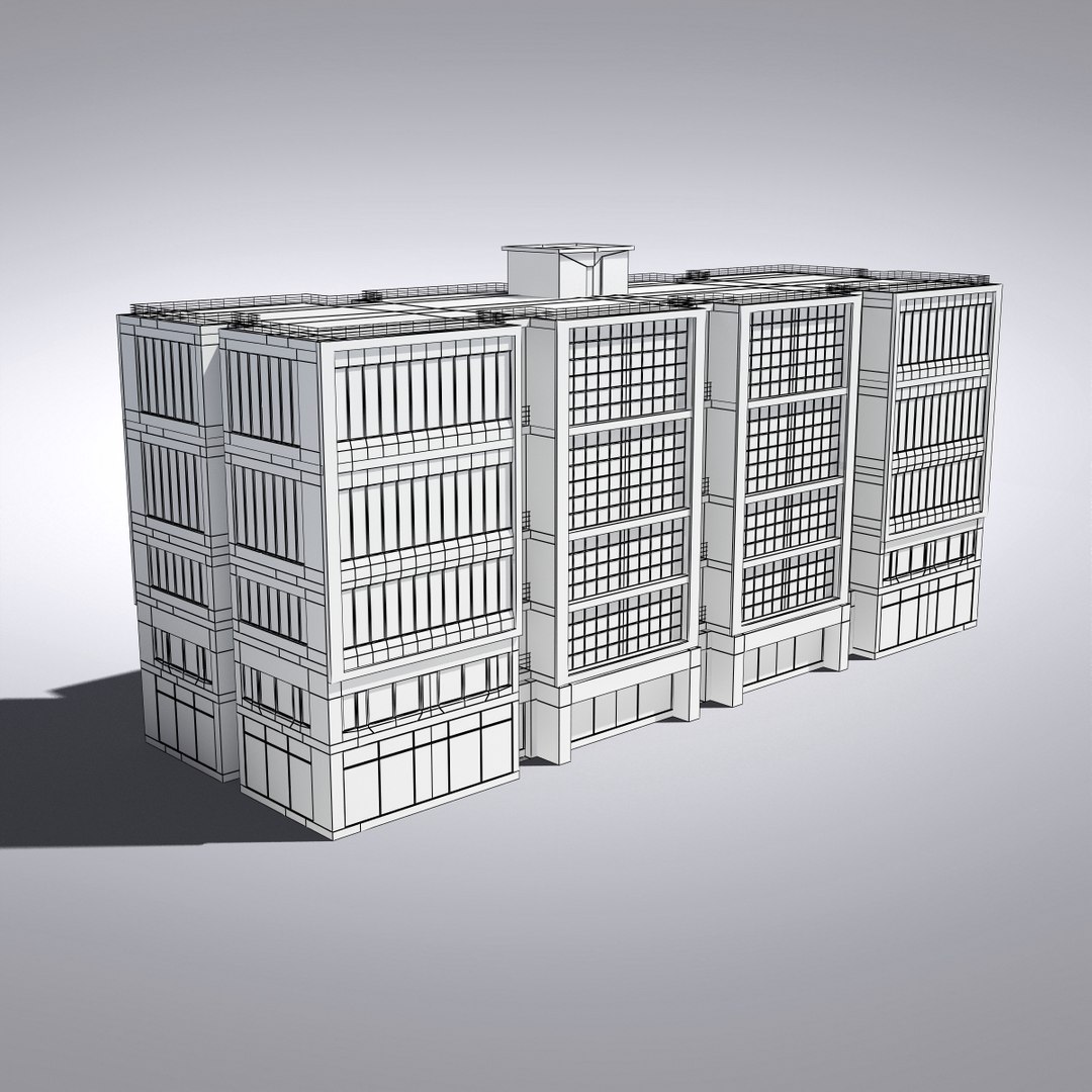 modern generic building 3d model
