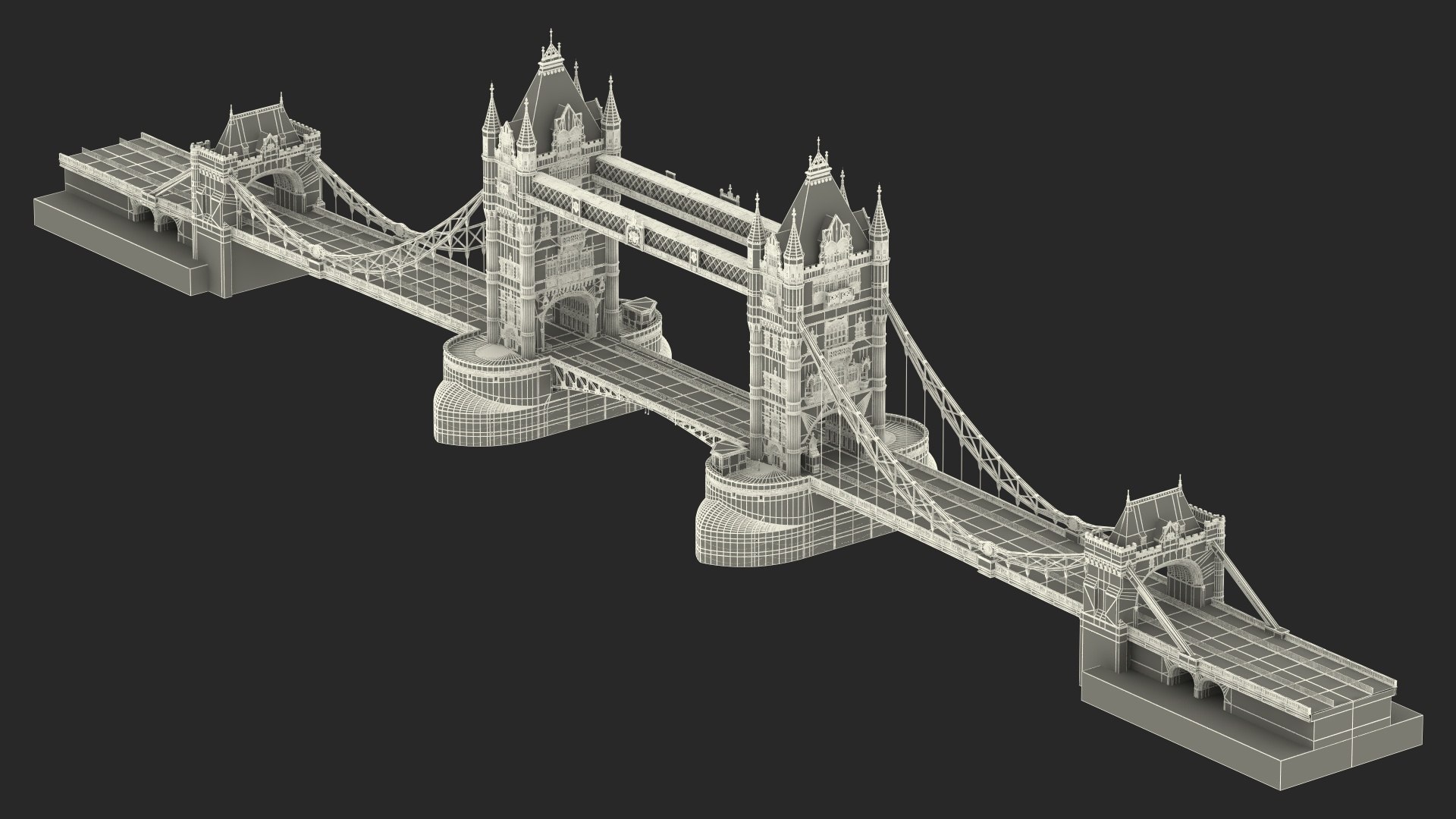 3d model tower bridge london