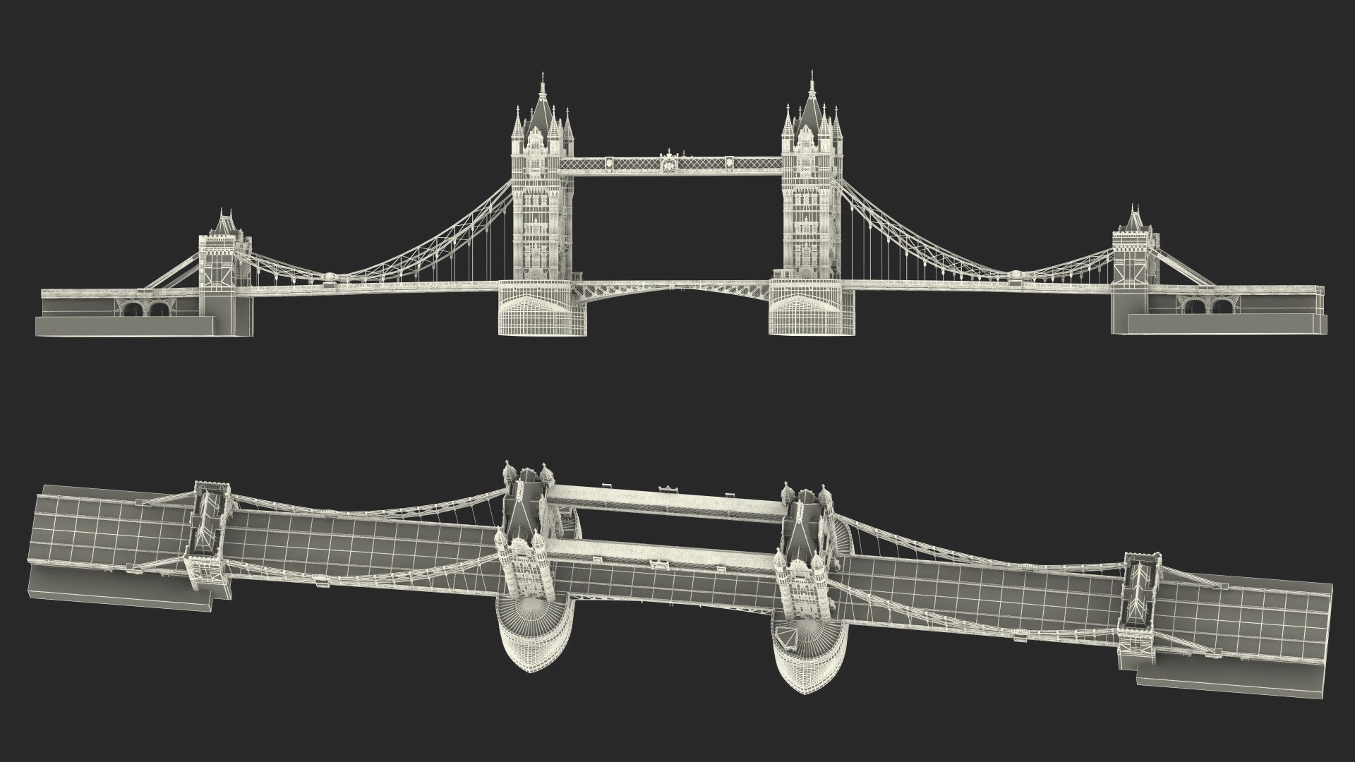 3d model tower bridge london