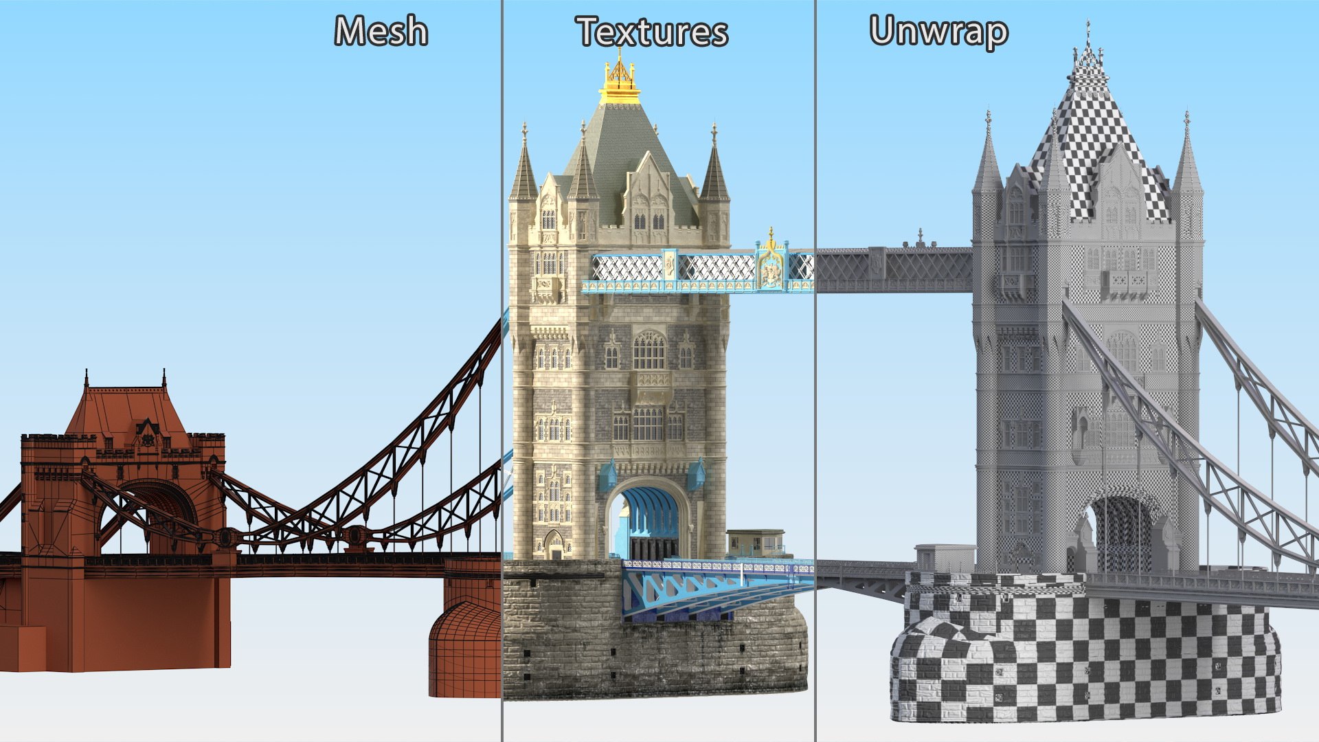 3d model tower bridge london