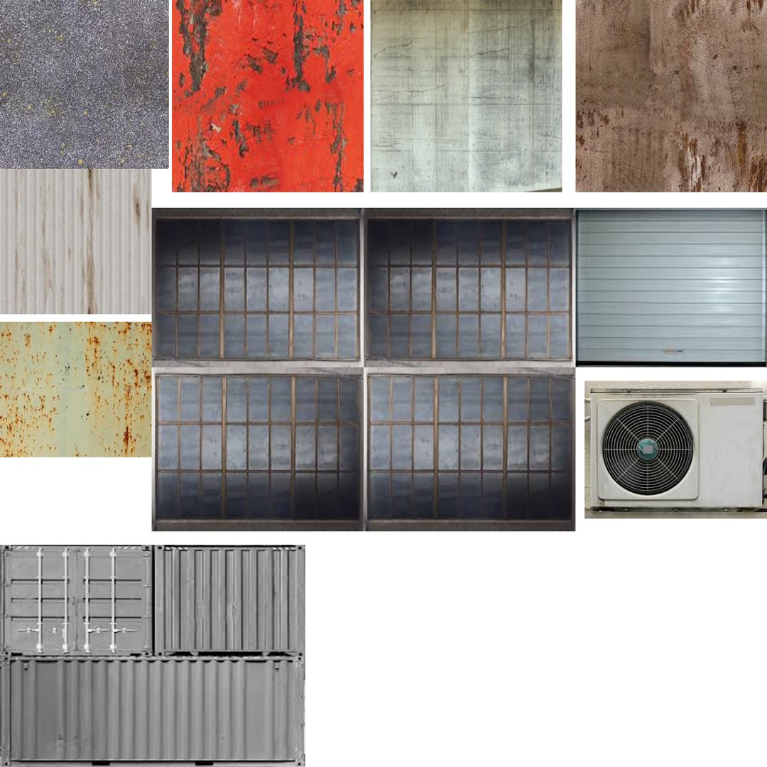 Factory Buildings 3d Model