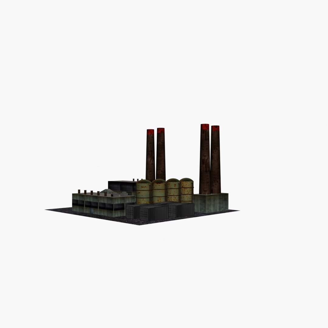 Factory Buildings 3d Model