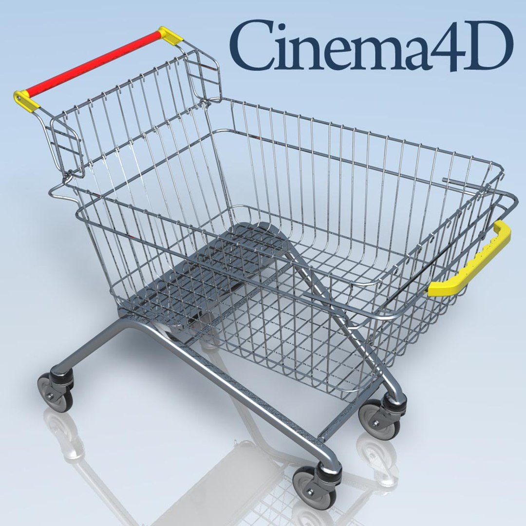 Shopping Trolley Cart 3d Model