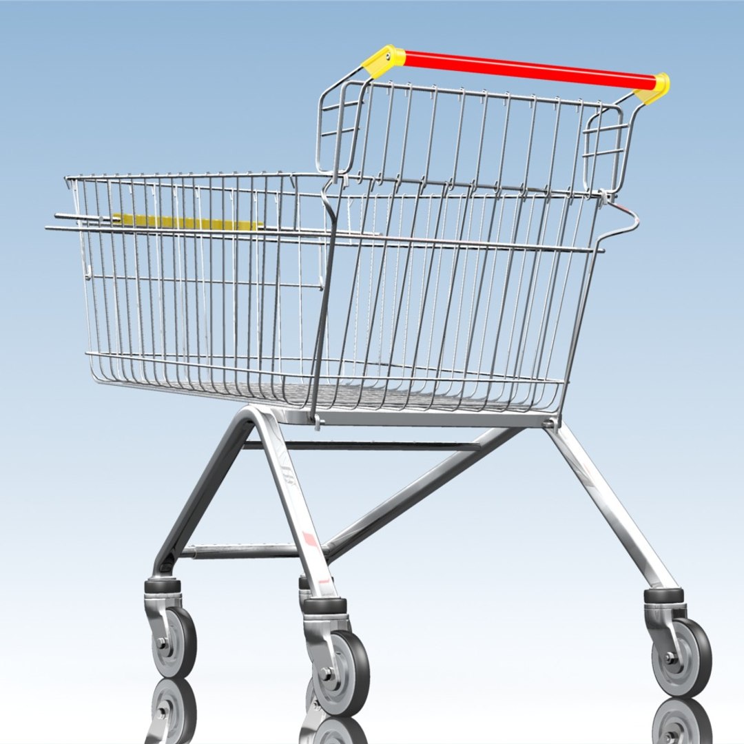 Shopping Trolley Cart 3d Model
