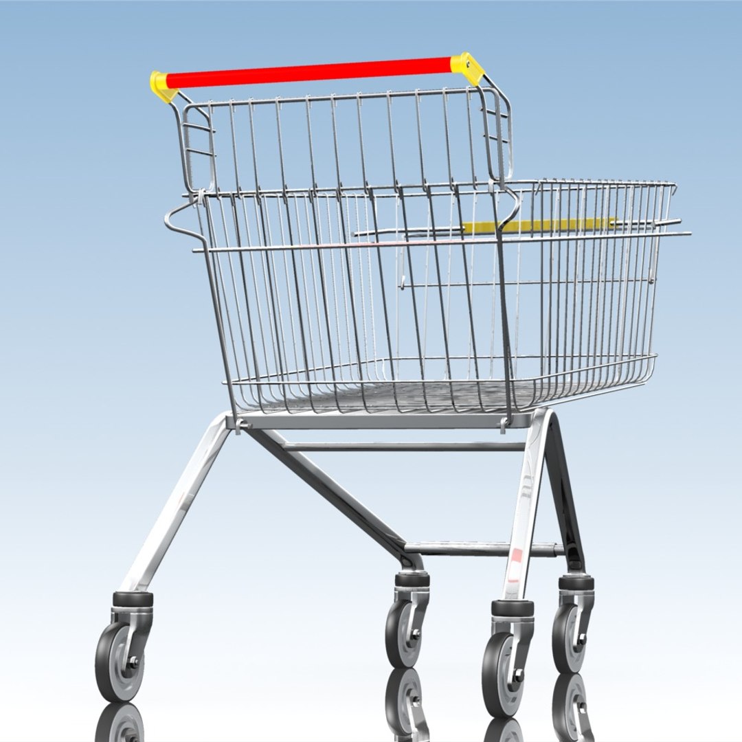 Shopping Trolley Cart 3d Model