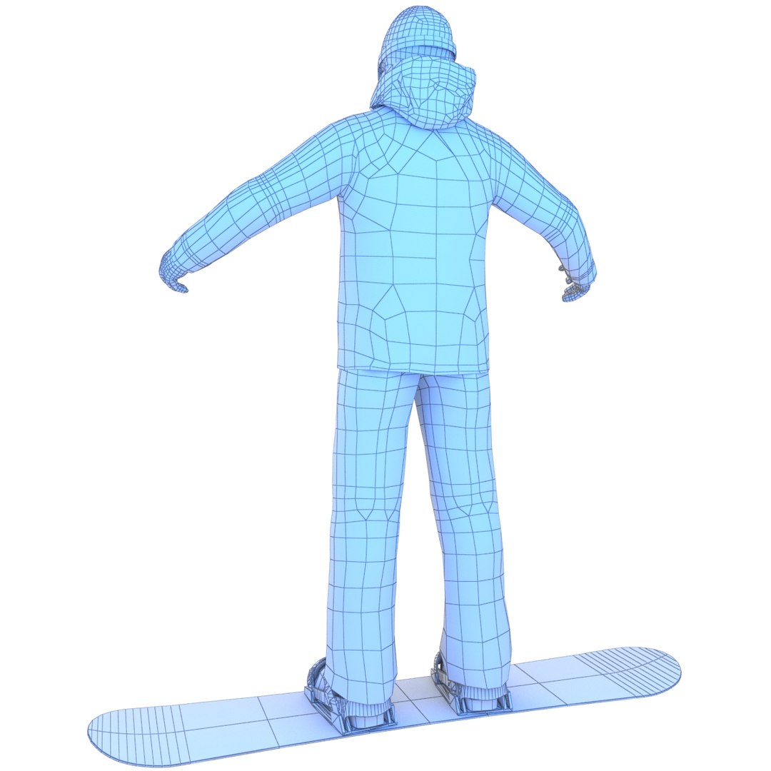 Snowboarder board 3D model - TurboSquid 1477323