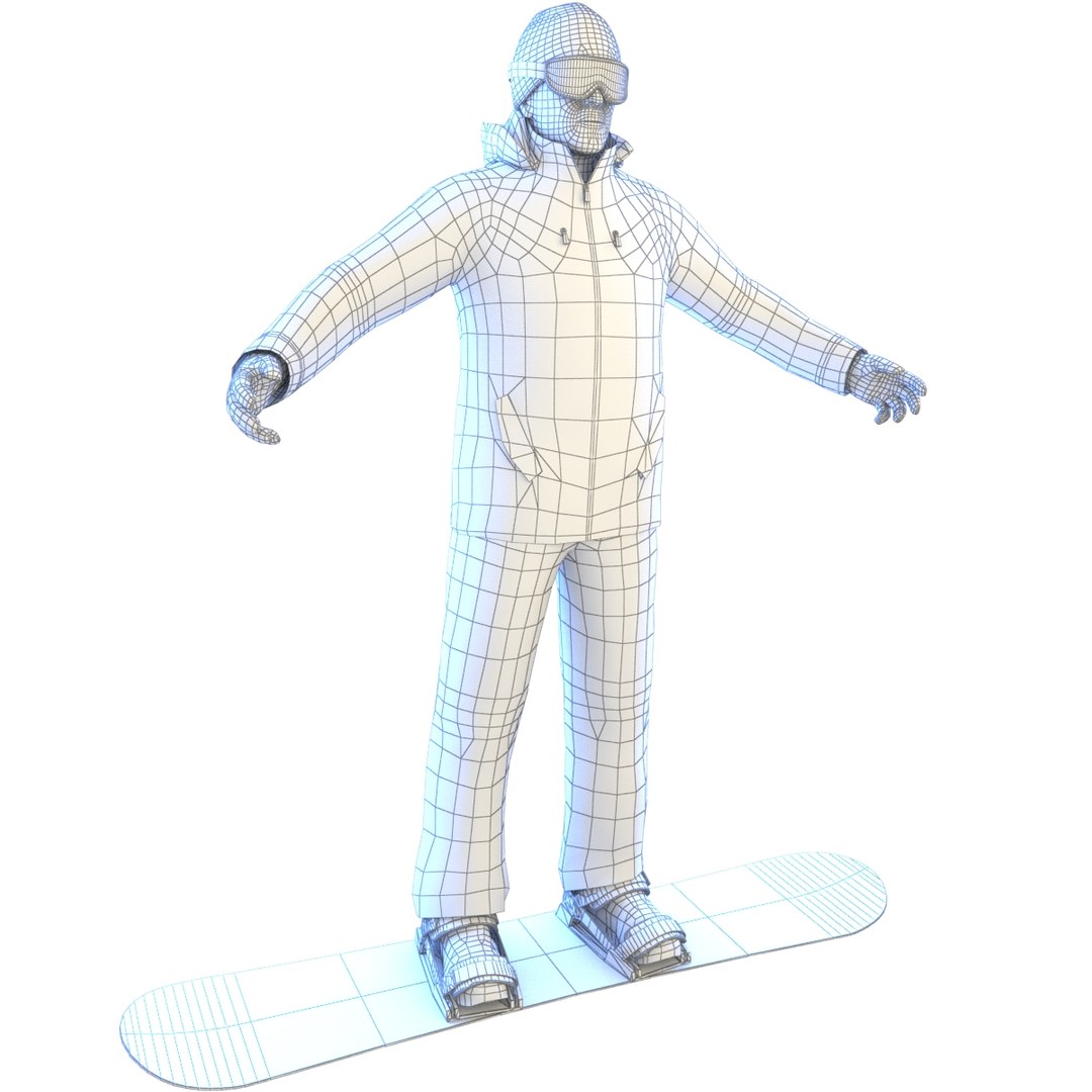 Snowboarder board 3D model - TurboSquid 1477323