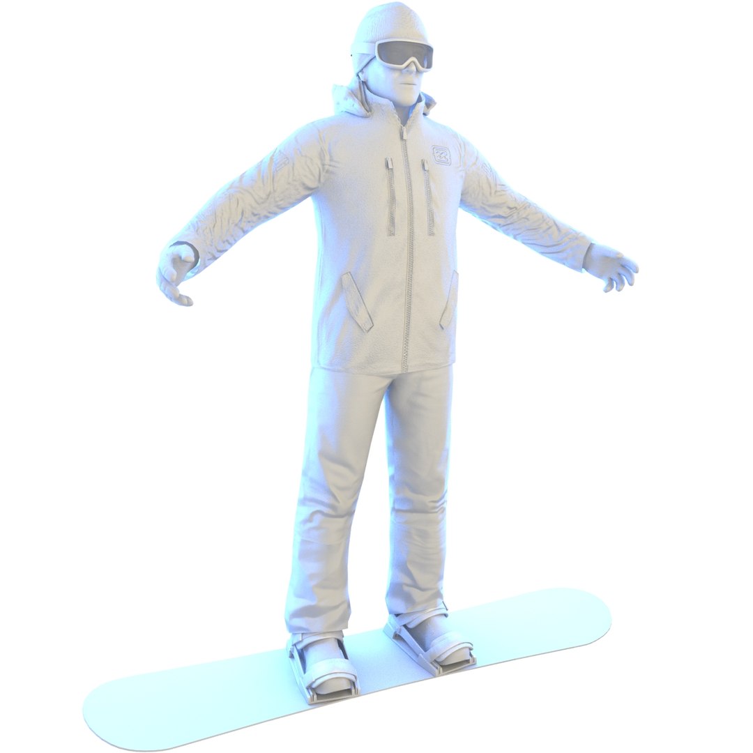 Snowboarder board 3D model - TurboSquid 1477323