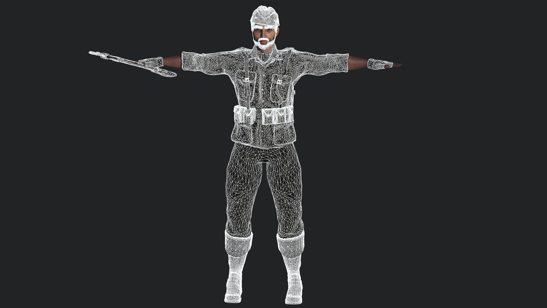 3D AAA 3D REALISTIC MALE CHARACTER - MILITARY ARMY OUTFIT Model ...