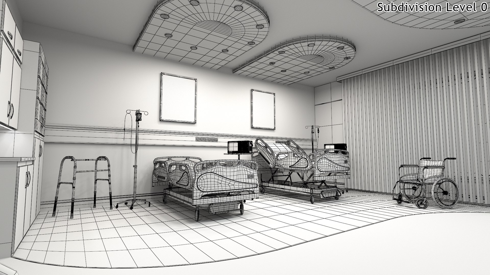 Hospital Room Interior Model - TurboSquid 1982044