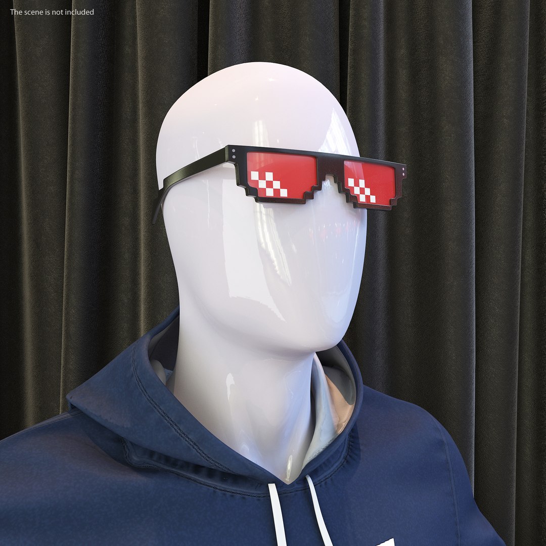 3D Pixelated Party Unisex Fun Model - TurboSquid 1430855