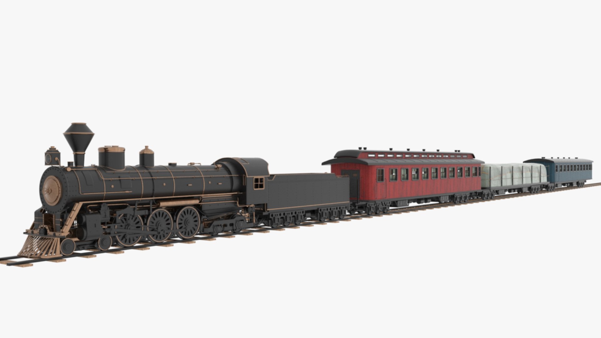 3D Steam Train model - TurboSquid 2174086