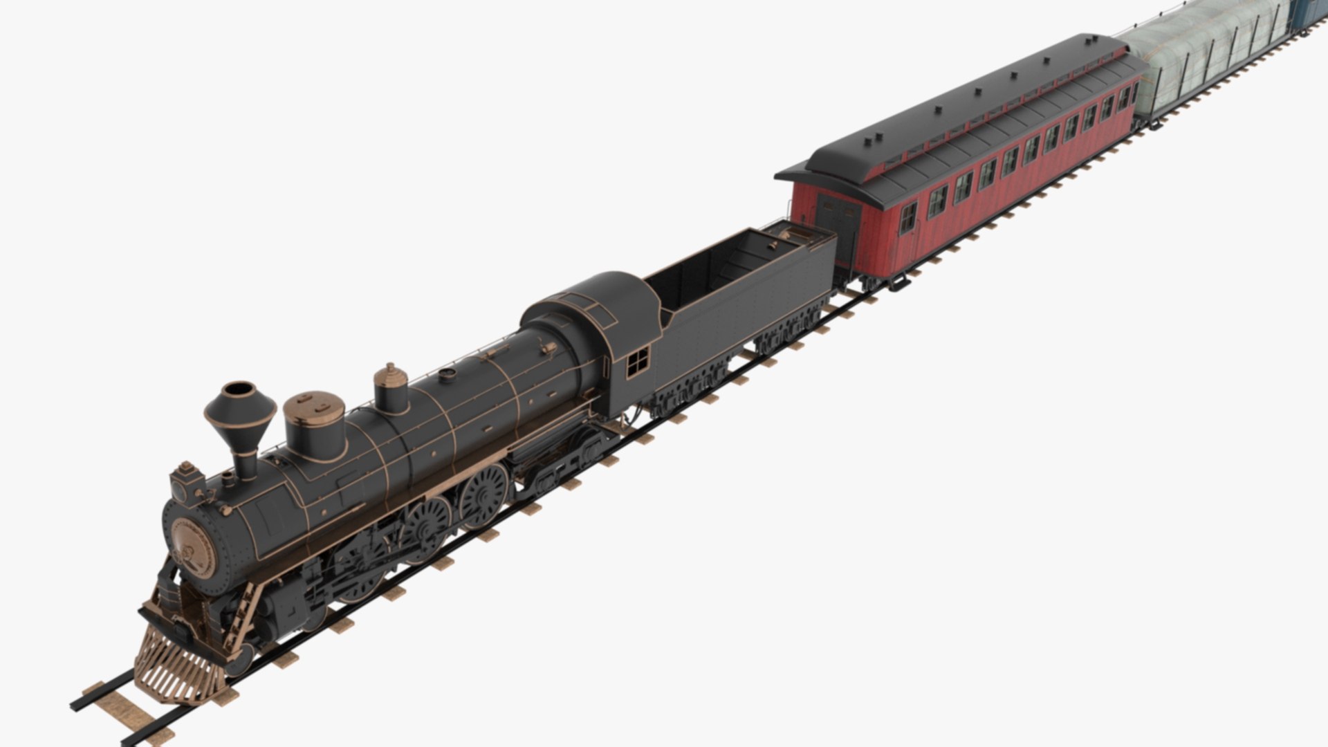 3D Steam Train model - TurboSquid 2174086