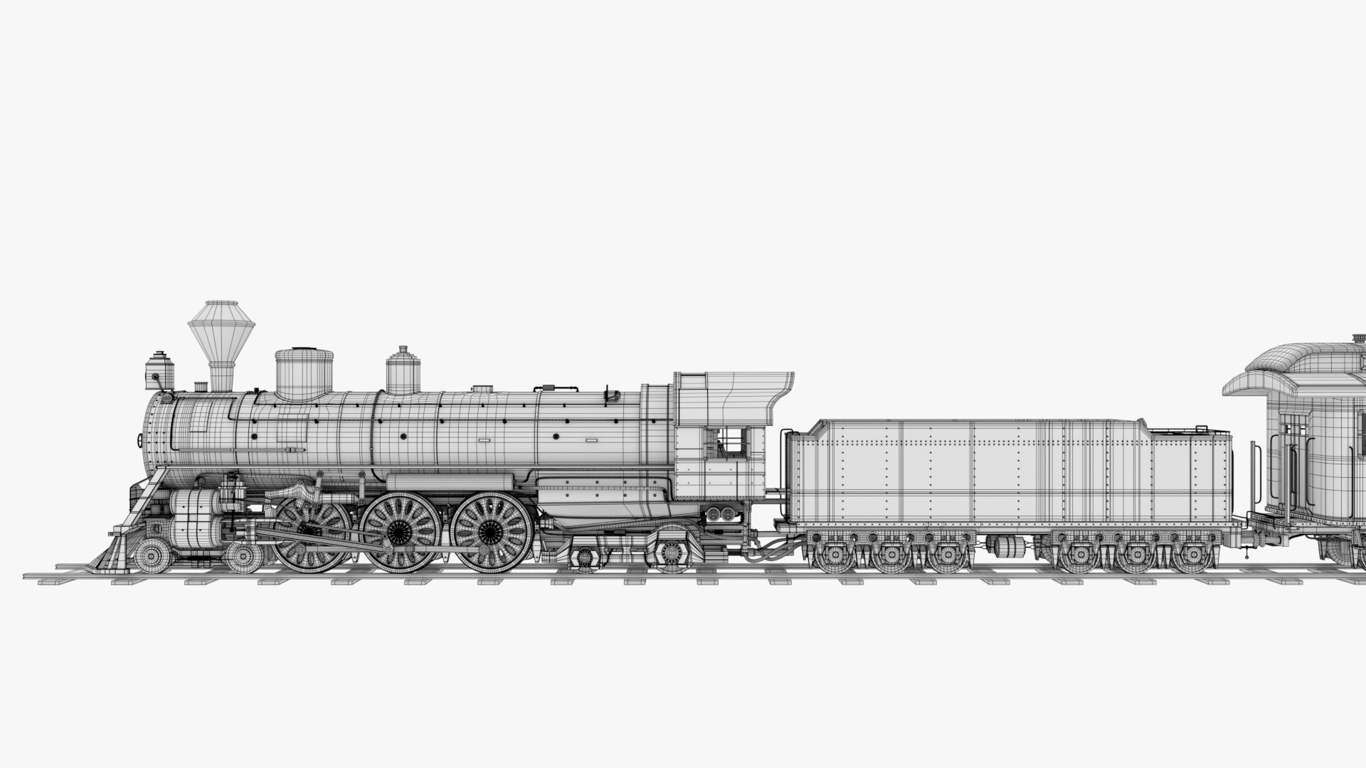 3D Steam Train model - TurboSquid 2174086