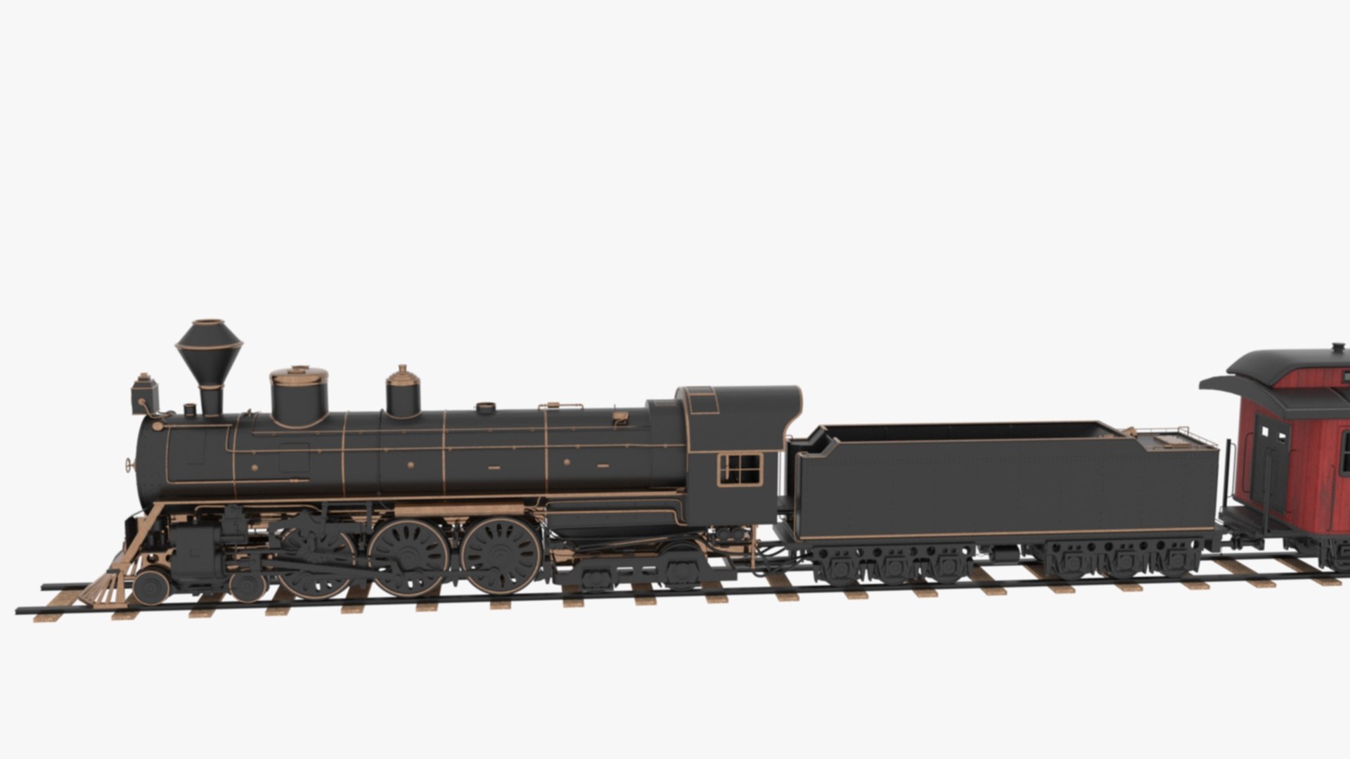 3D Steam Train model - TurboSquid 2174086