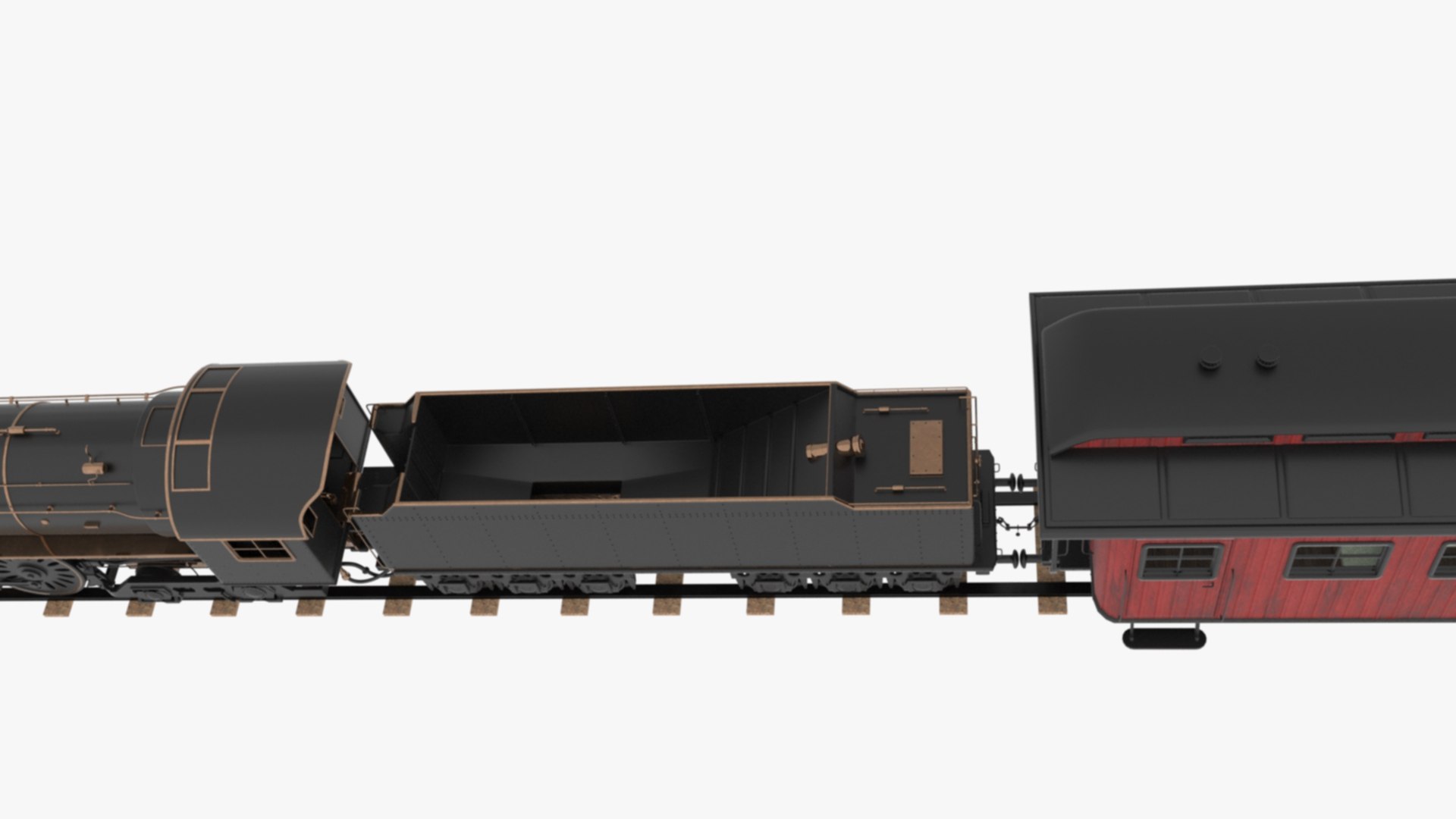 3D Steam Train model - TurboSquid 2174086