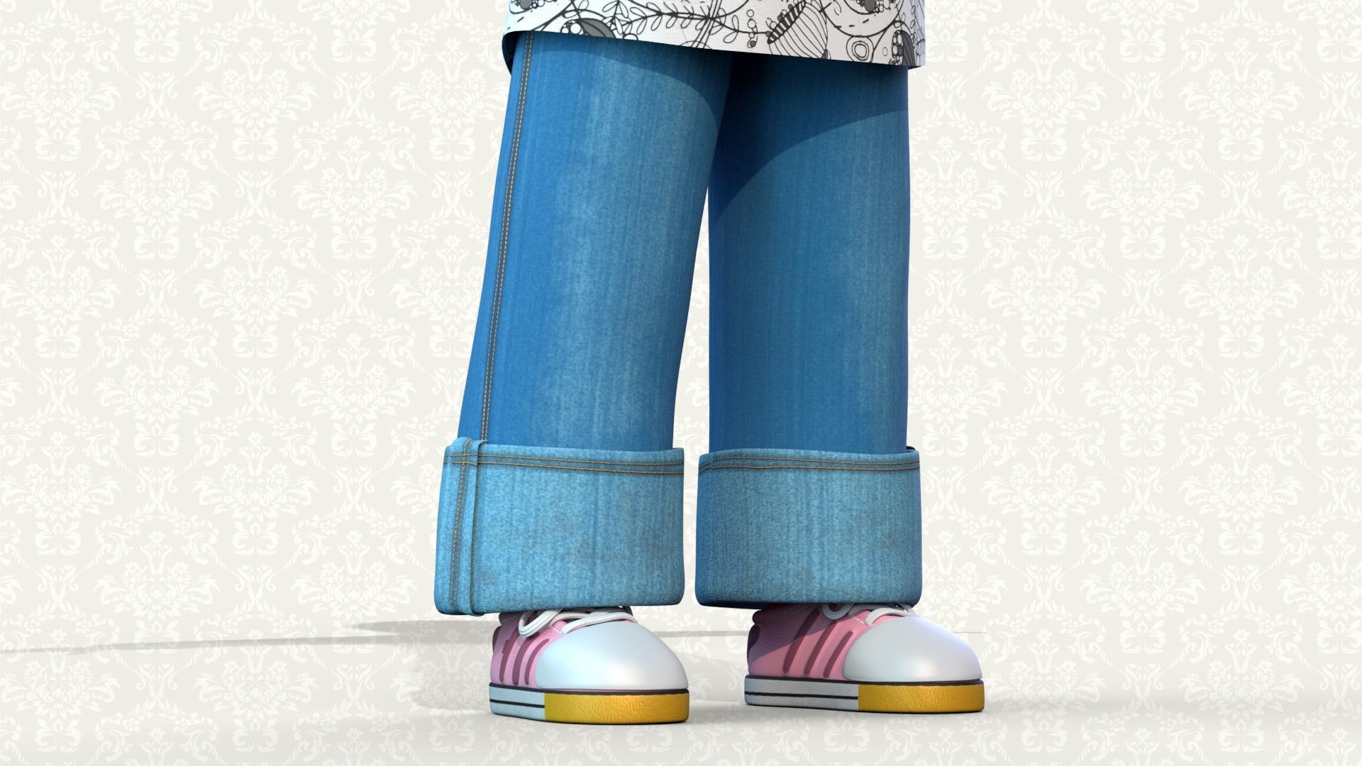 3D cartoon girl rigged animates - TurboSquid 1477738