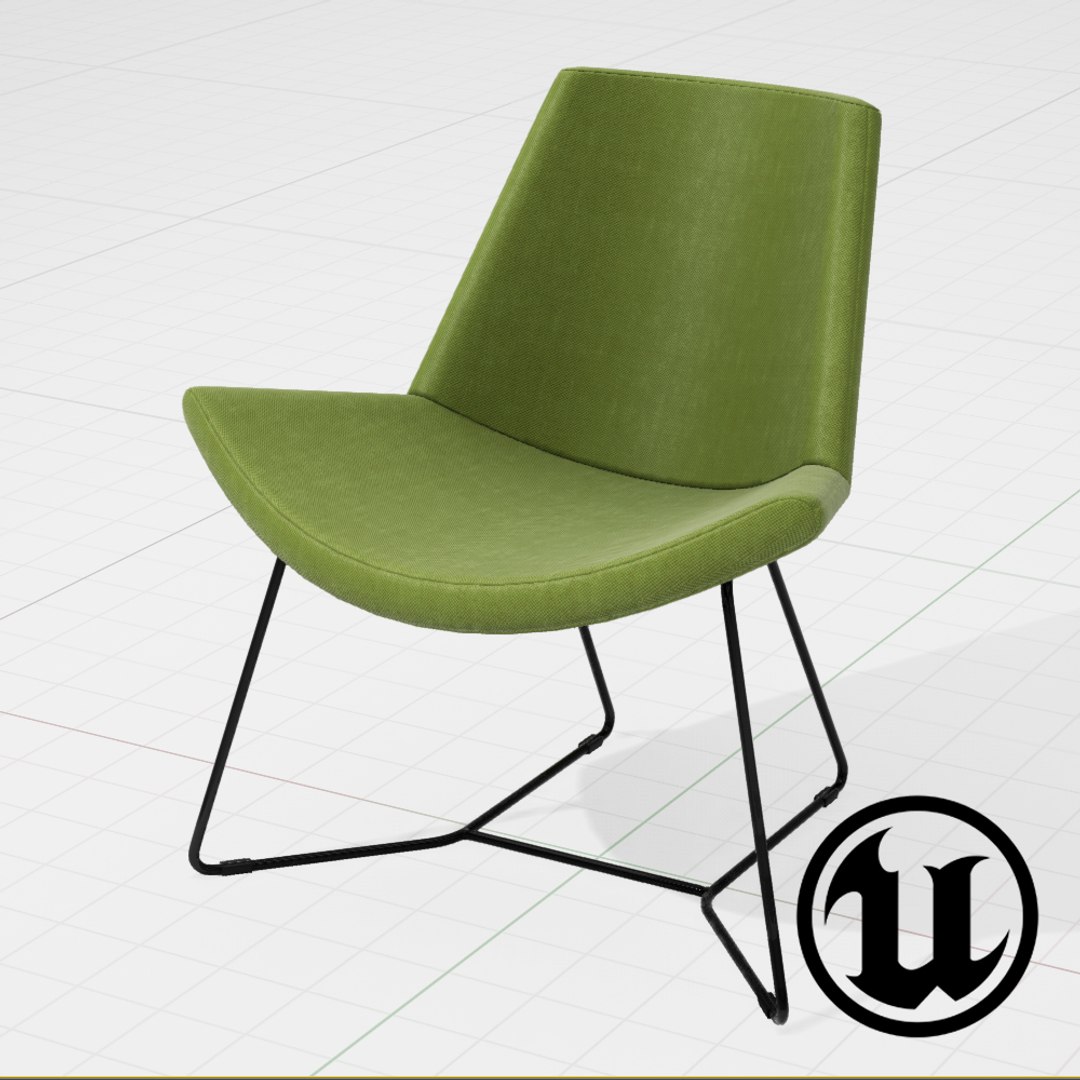 3d Unreal Halle Chair Ue4