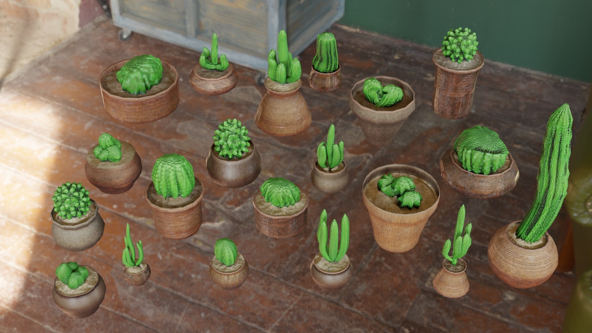 3D Stylized Seasonal Cactus Pack Model - TurboSquid 1975869