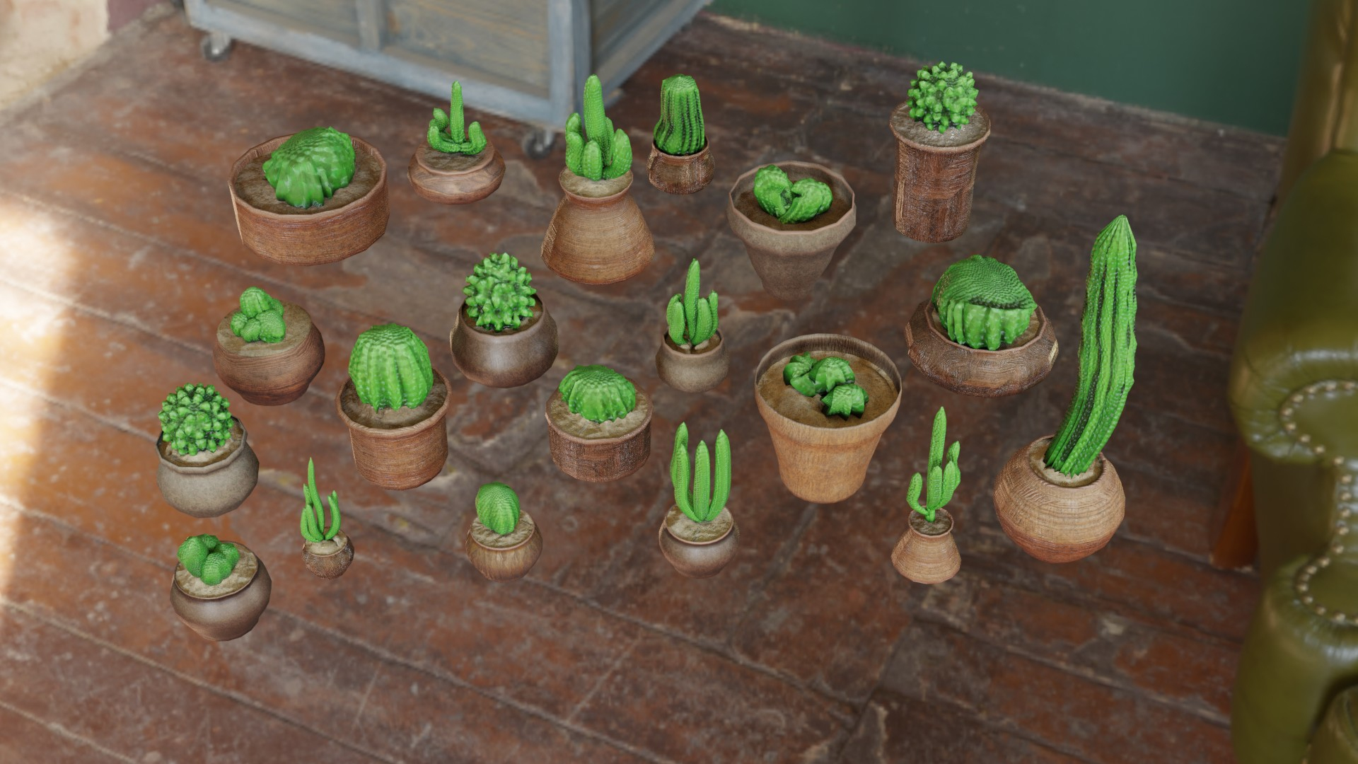 3D Stylized Seasonal Cactus Pack Model - TurboSquid 1975869