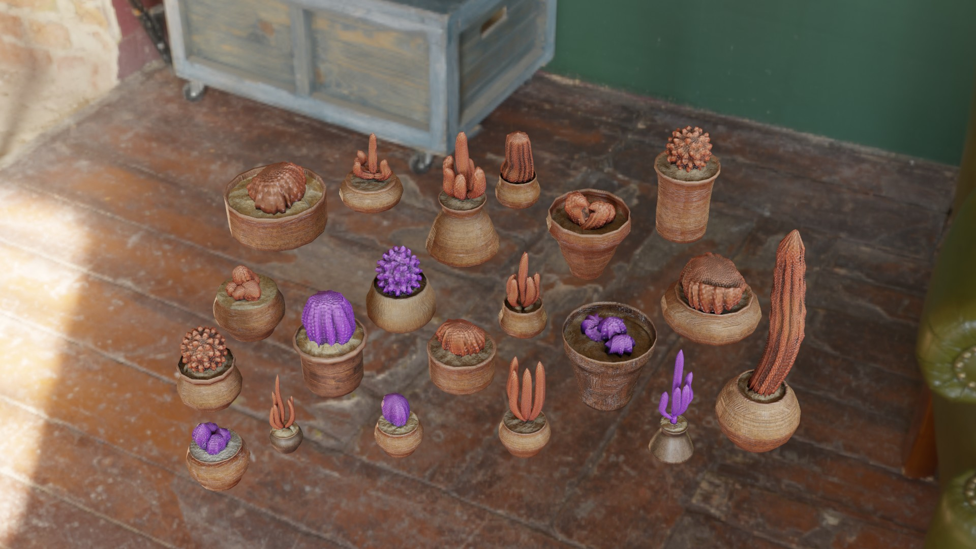 3D Stylized Seasonal Cactus Pack Model - TurboSquid 1975869