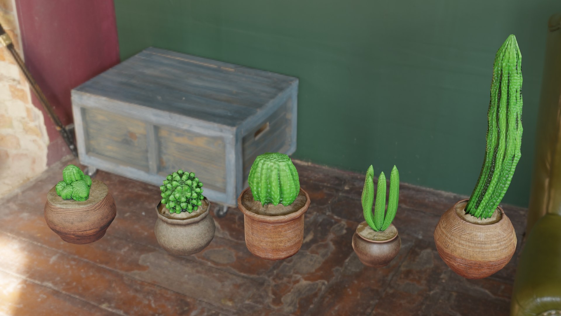 3D Stylized Seasonal Cactus Pack Model - TurboSquid 1975869