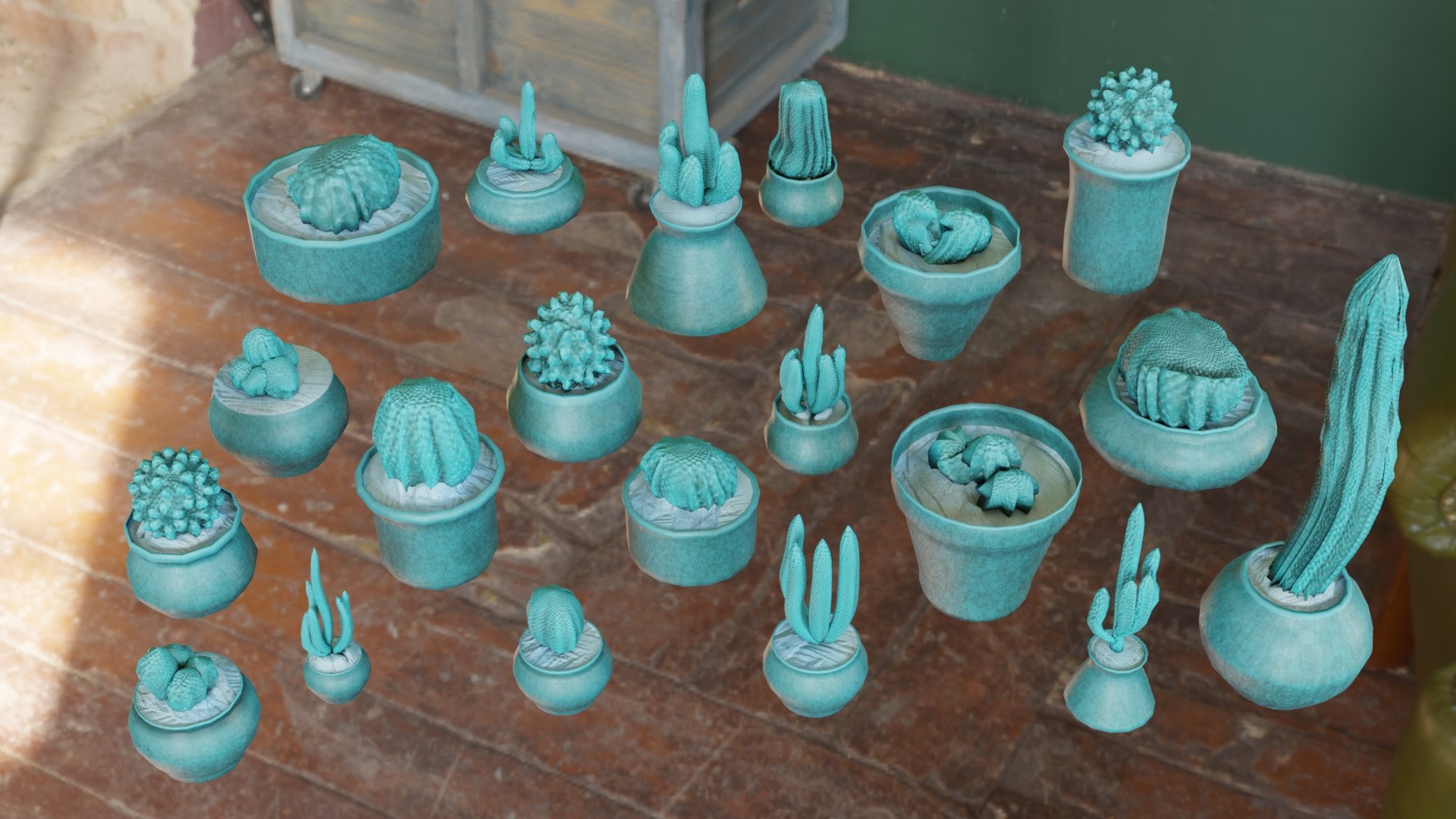 3D Stylized Seasonal Cactus Pack Model - TurboSquid 1975869