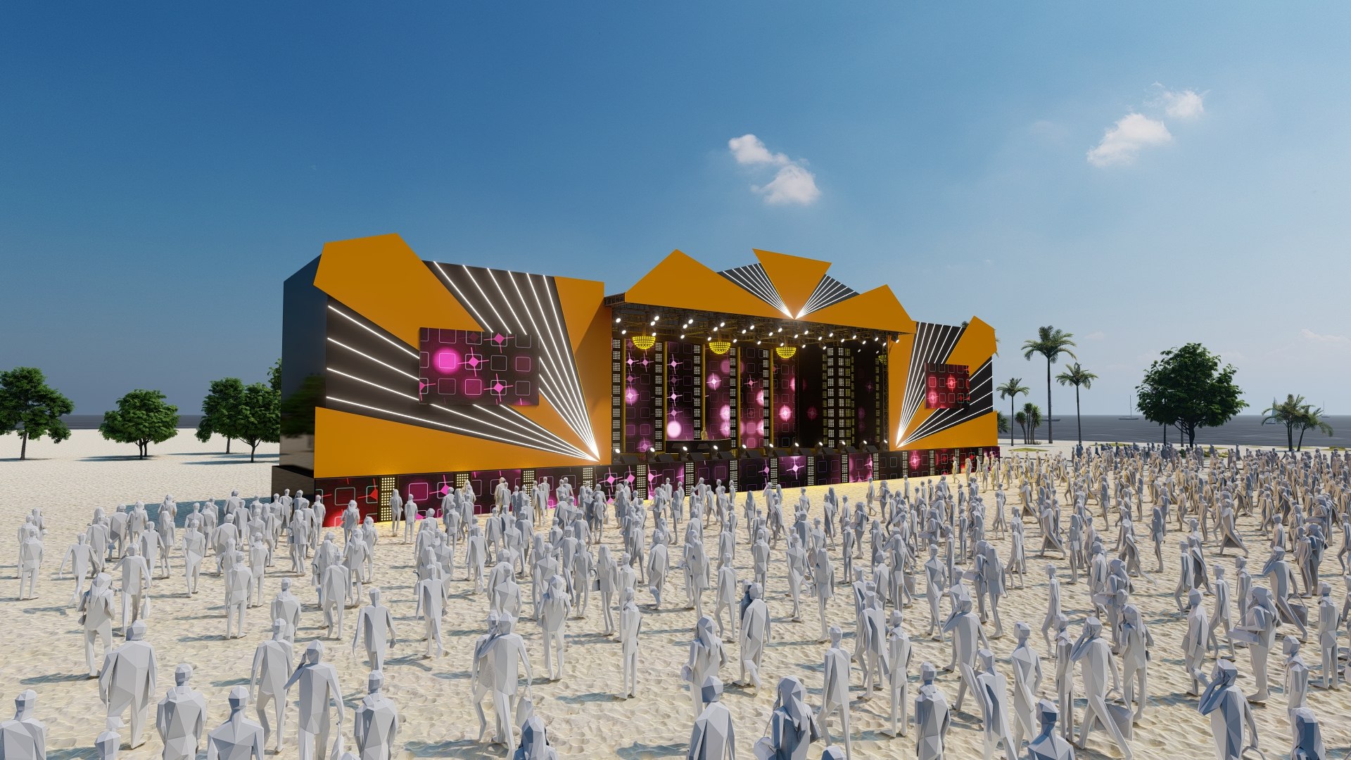 Concert Scene 4 3D Model - TurboSquid 2196291