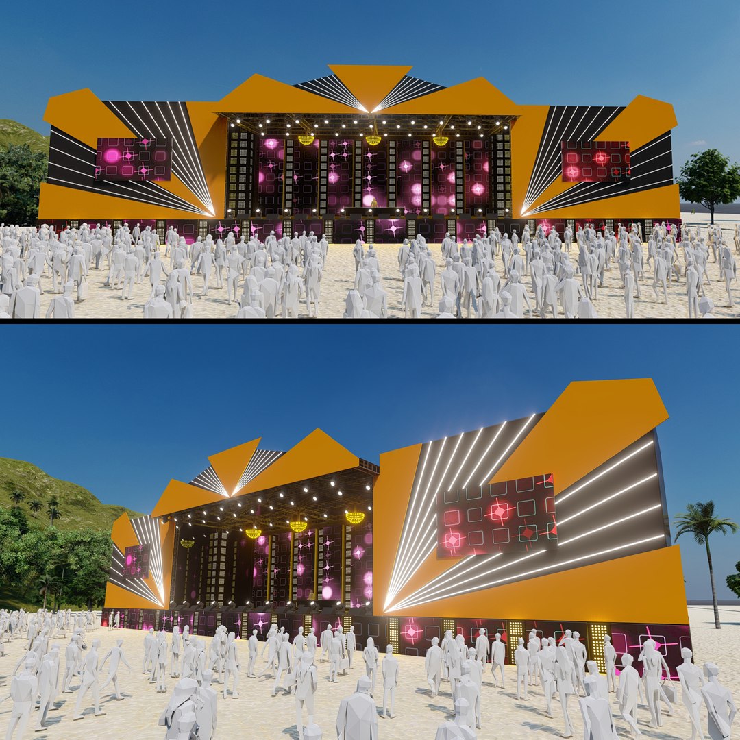 Concert Scene 4 3D Model - TurboSquid 2196291