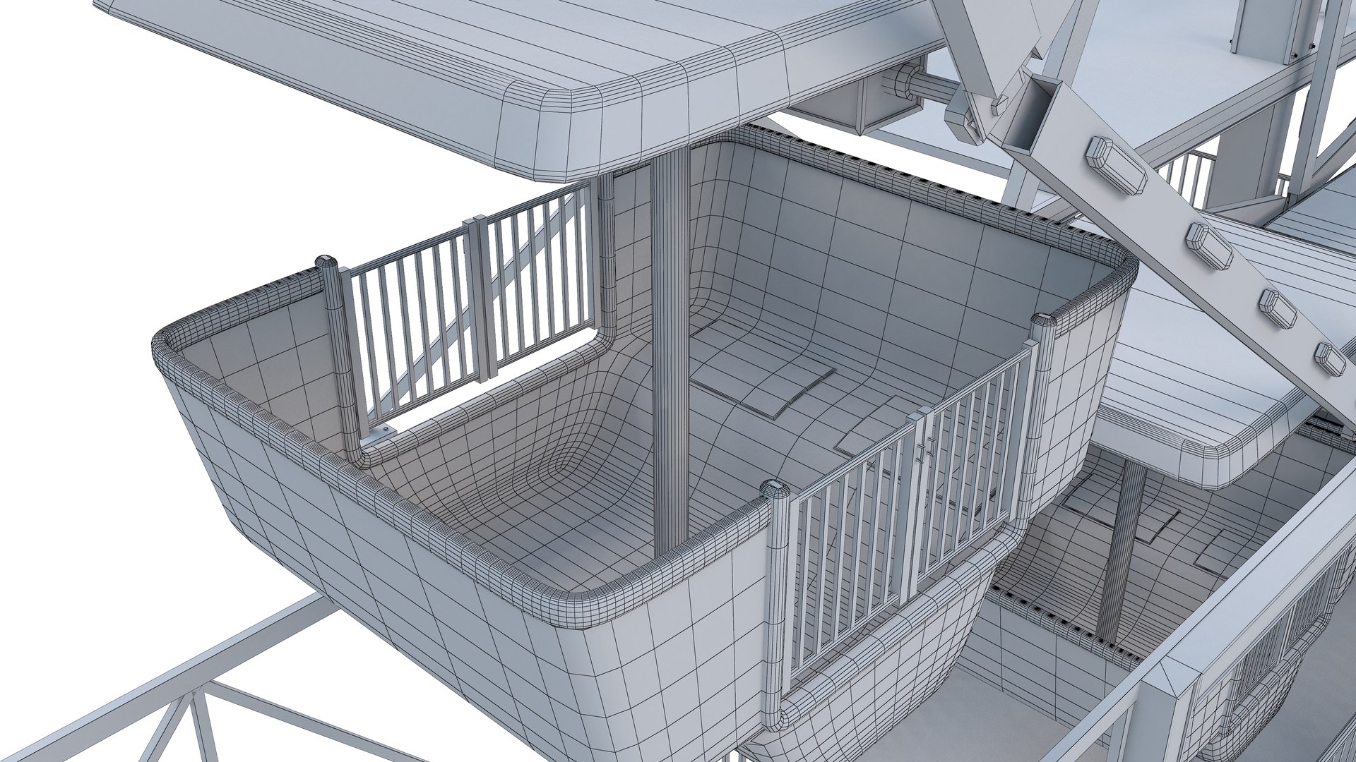 3D model Ferris Wheel and Dodgem Cars Platform - TurboSquid 1807963