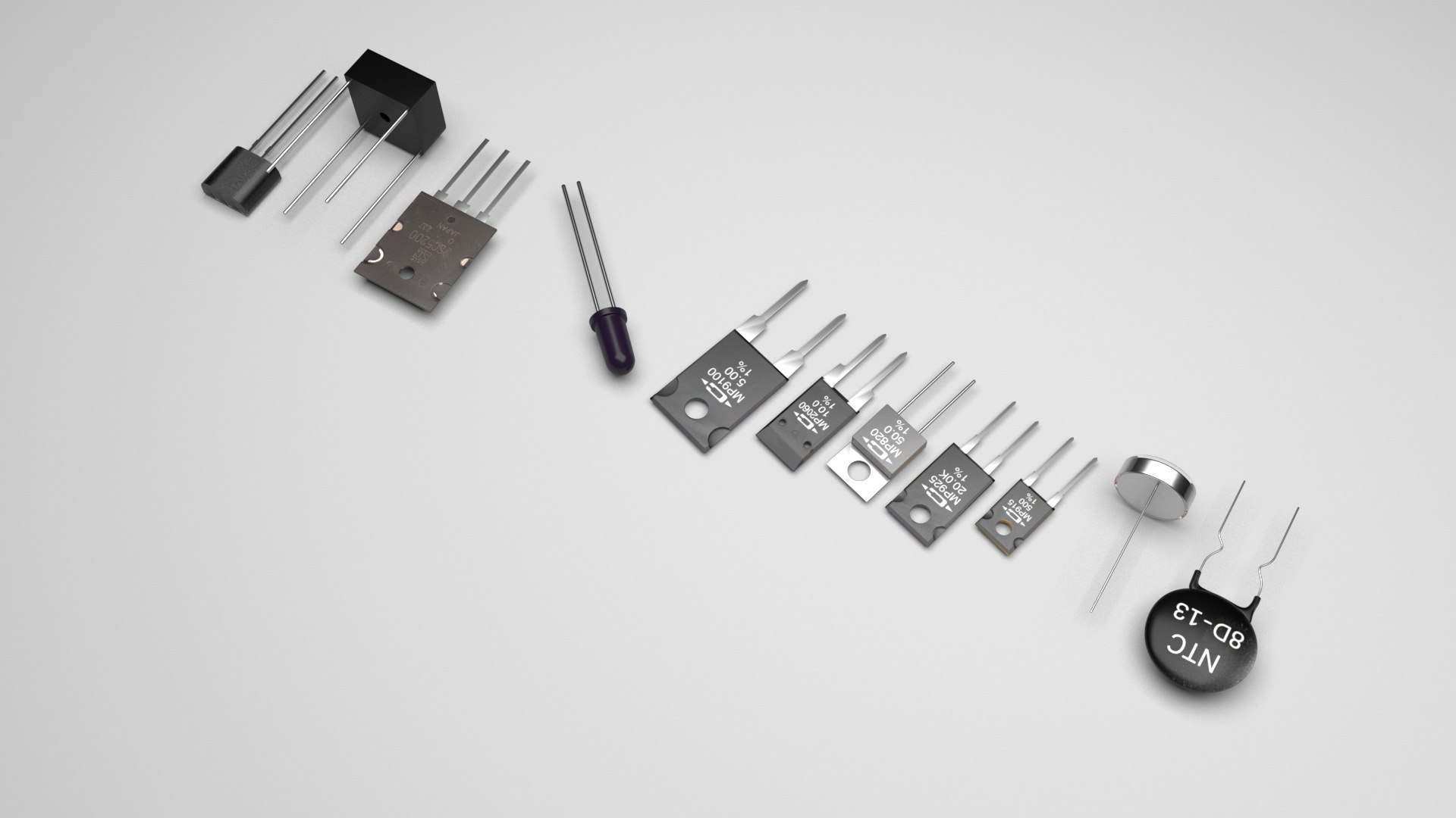 Electronic Components Set 3D Model - TurboSquid 2249665
