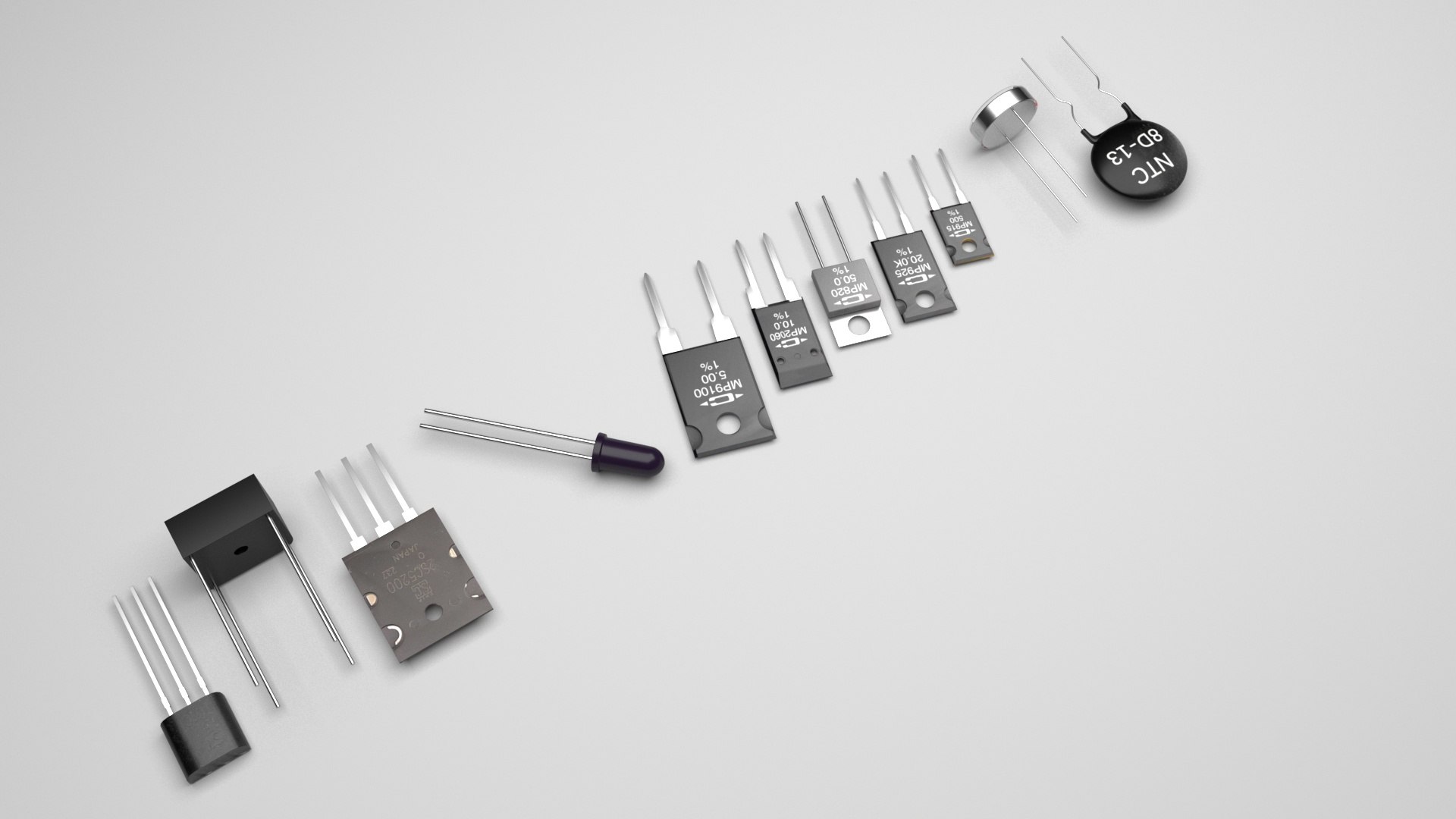 Electronic Components Set 3D Model - TurboSquid 2249665