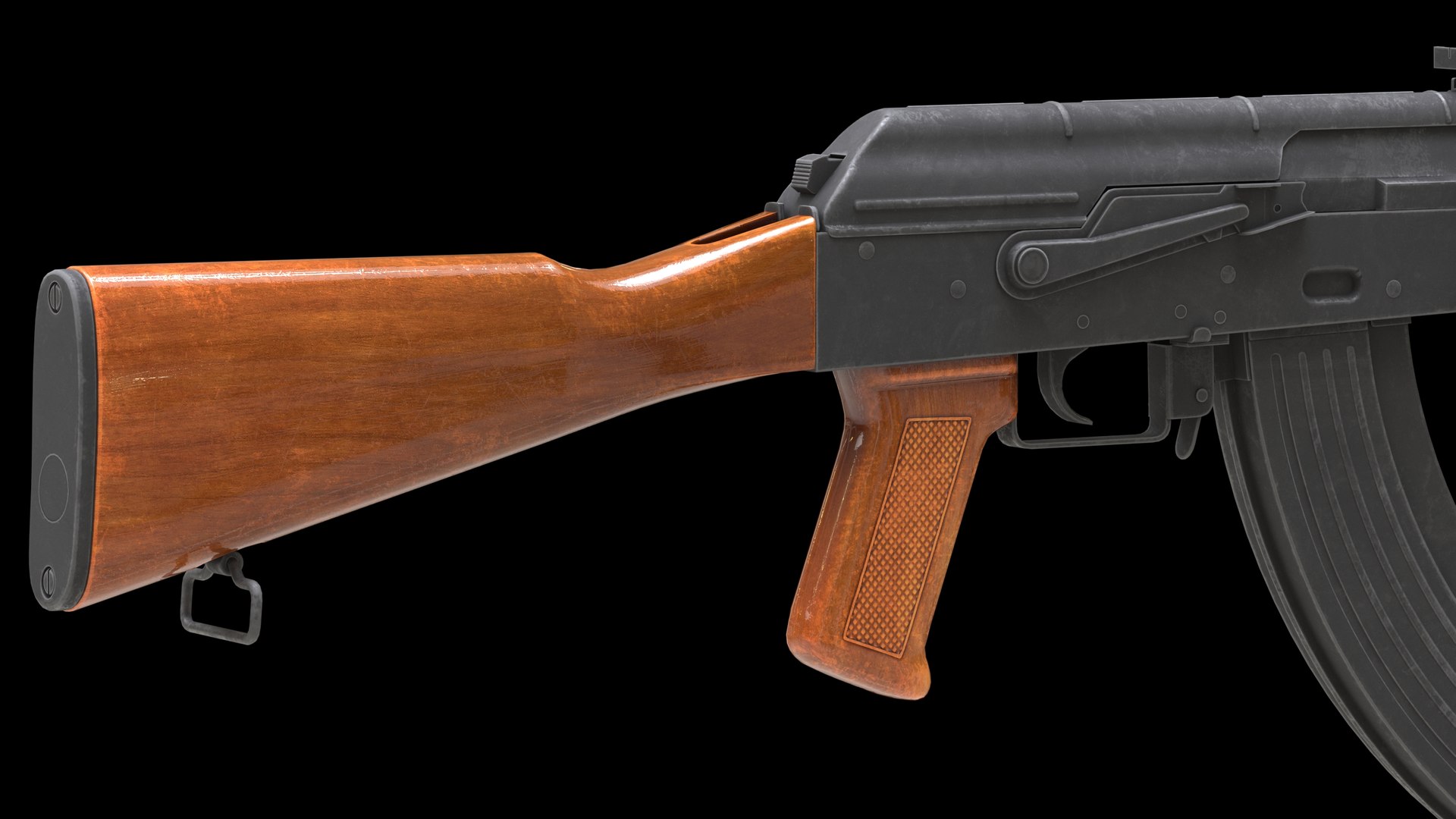 3D model AKM Low Poly - TurboSquid 1789814