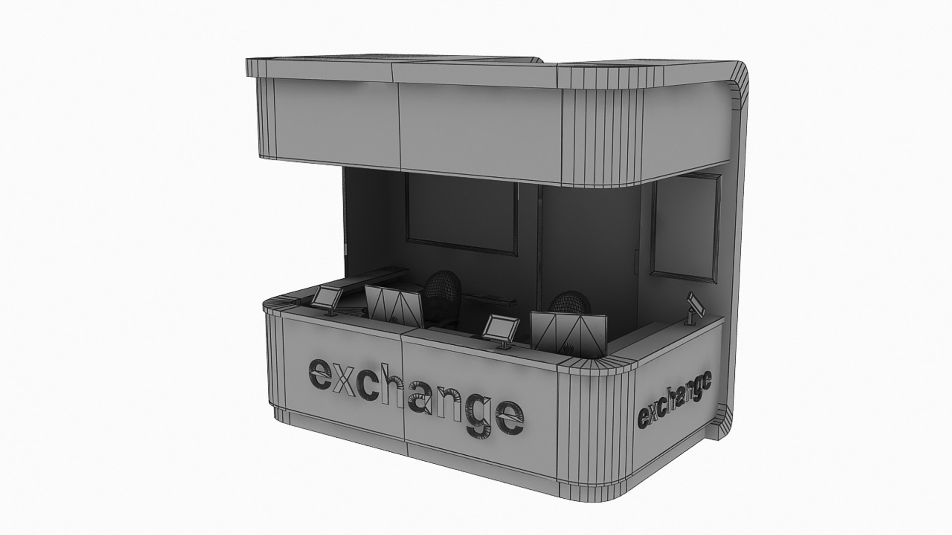 Airport Exchange Stand 3D Model - TurboSquid 1442627